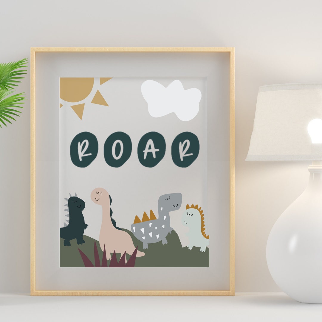 Dinosaur Bedroom Decor Kids Printable Wall Decor Boys Wall Art Kids ...
