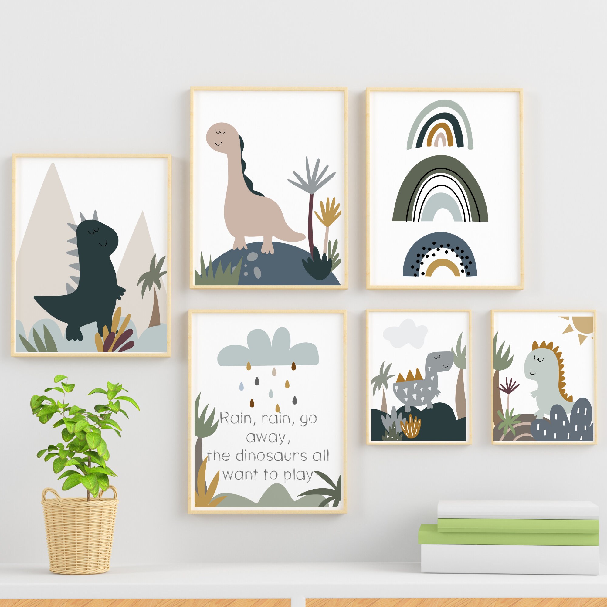 Dinosaur Bedroom Decor Kids Printable Wall Decor Boys Wall Art Kids ...