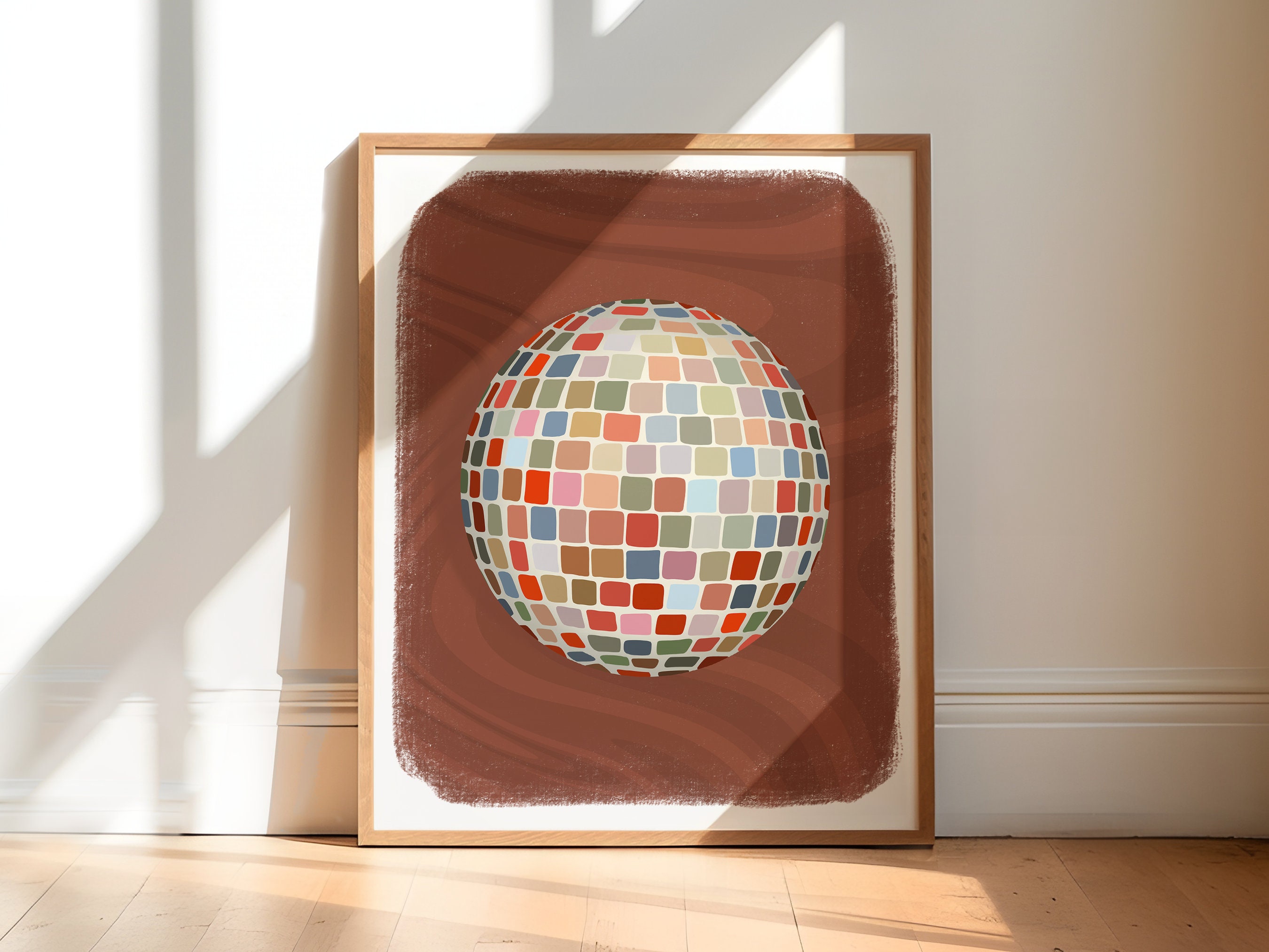 Disco Ball Art Print, Mirrorball Poster, Disco Ball Prints, Disco Ball ...