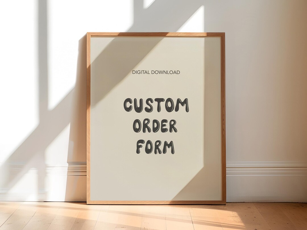 Custom Order Form, Custom Order Request, Digital Download - Etsy