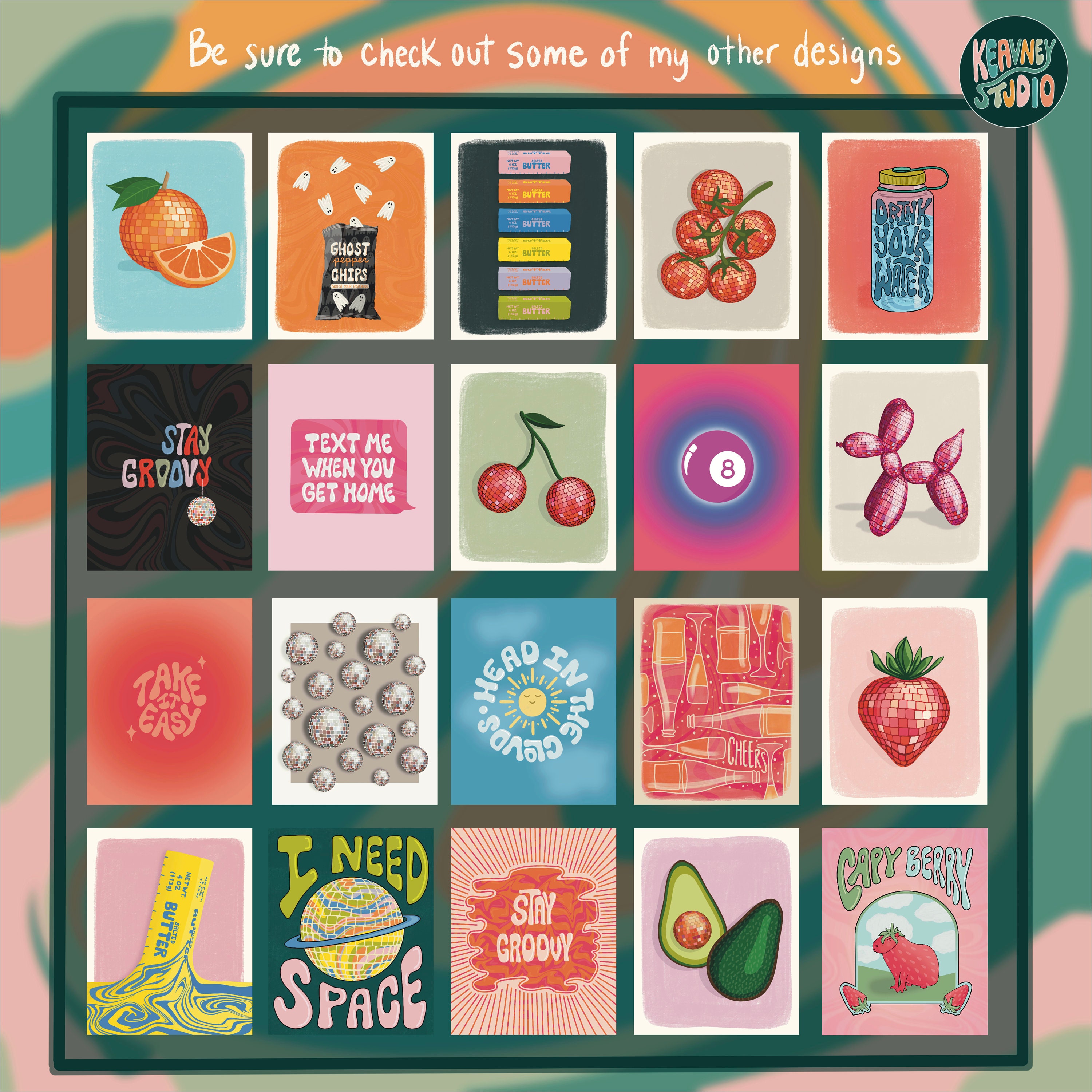 Seashell Art Print, Pearl Poster, Disco Ball Decor, Mermaidcore ...