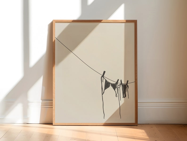 Bikini Art Print, Bathing Suit Poster, Beachy Prints, Coconut Girl ...