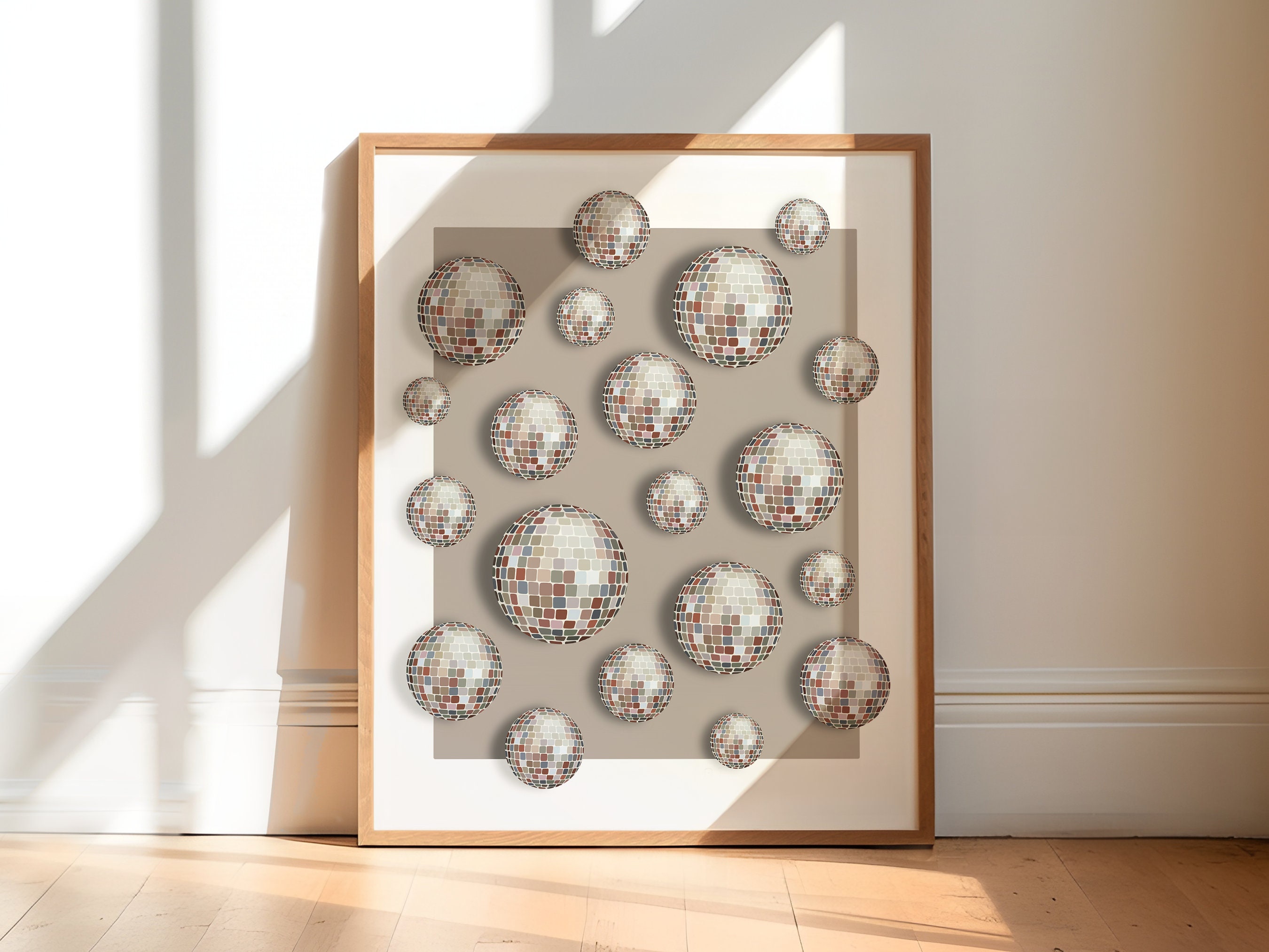 Disco Balls Art Print, Disco Ball Decor, Mirrorball Poster, Funky ...