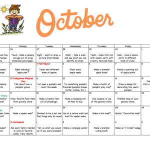 Printable | Preschool Reading | Activity Calendar | Preschool Unit ...