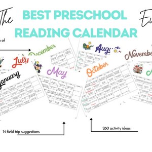 Printable | Preschool Reading | Activity Calendar | Preschool Unit ...