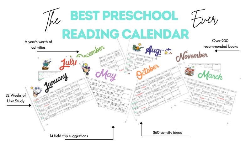 Printable | Preschool Reading | Activity Calendar | Preschool Unit ...
