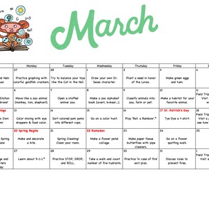Printable | Preschool Reading | Activity Calendar | Preschool Unit ...