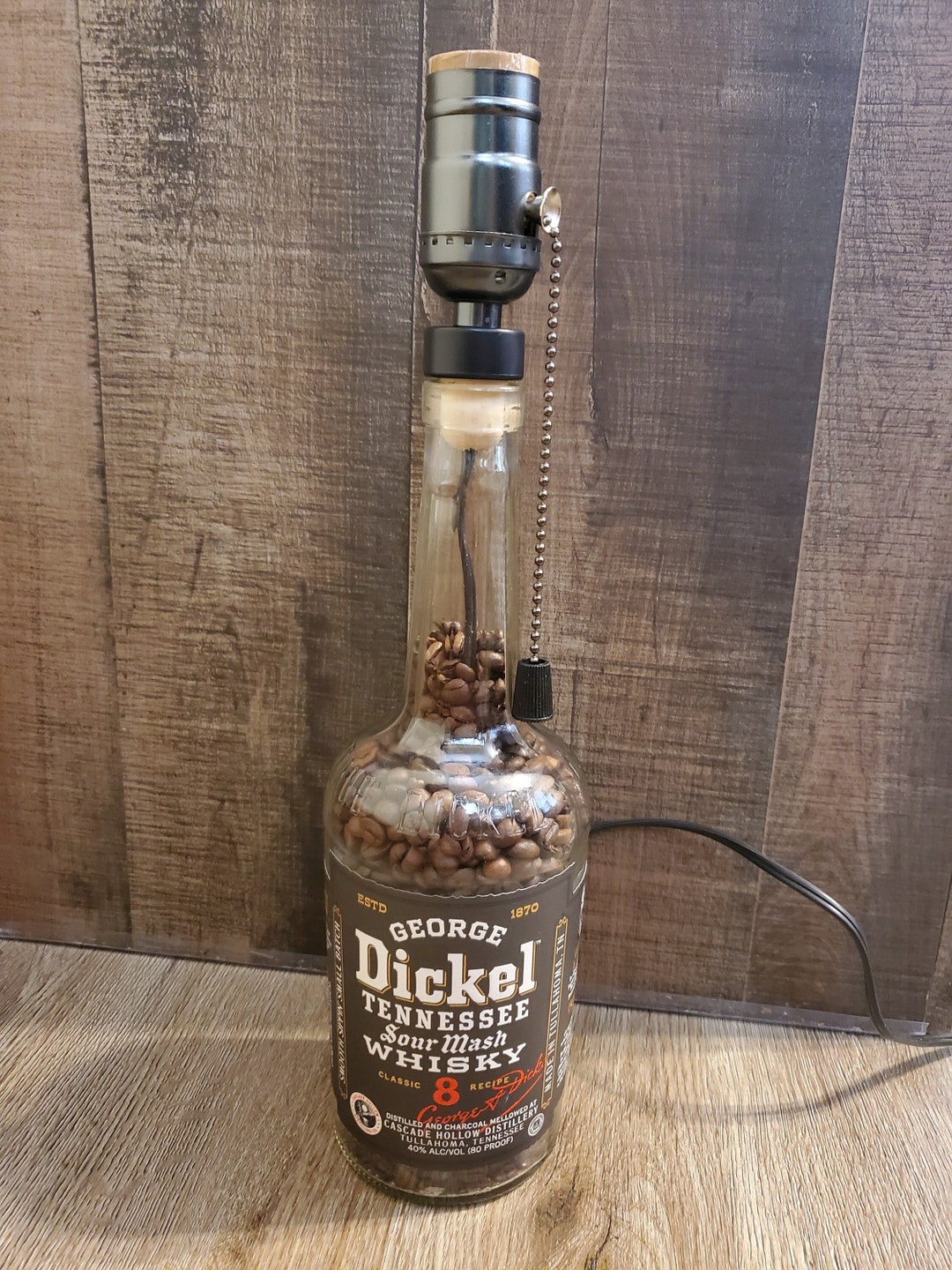 George Dickle 750ml Pull Chain Bottle Lamp - Etsy