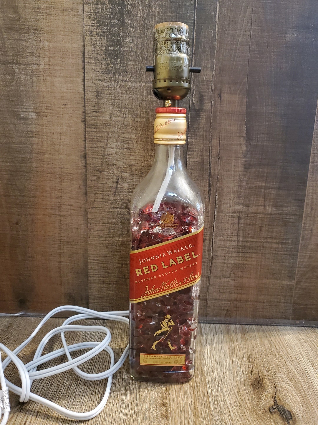 Johnnie Walker Red Label Bottle Lamp - Etsy