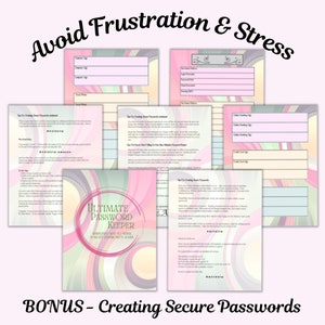 Password Keeper, Printable, Fillable, Log, Tracker, Organizer, Websites ...