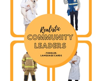 Montessori Toddler Language Cards- Realistic Community Leaders - Etsy