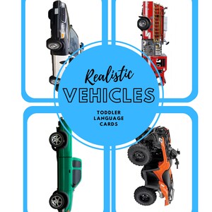Montessori Toddler Language Cards: Realistic Vehicles - Etsy