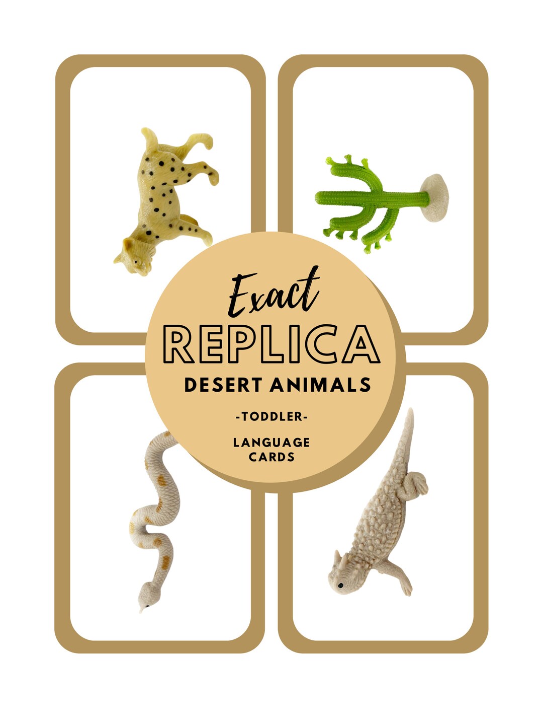 Montessori Toddler Language Cards - Desert - Etsy