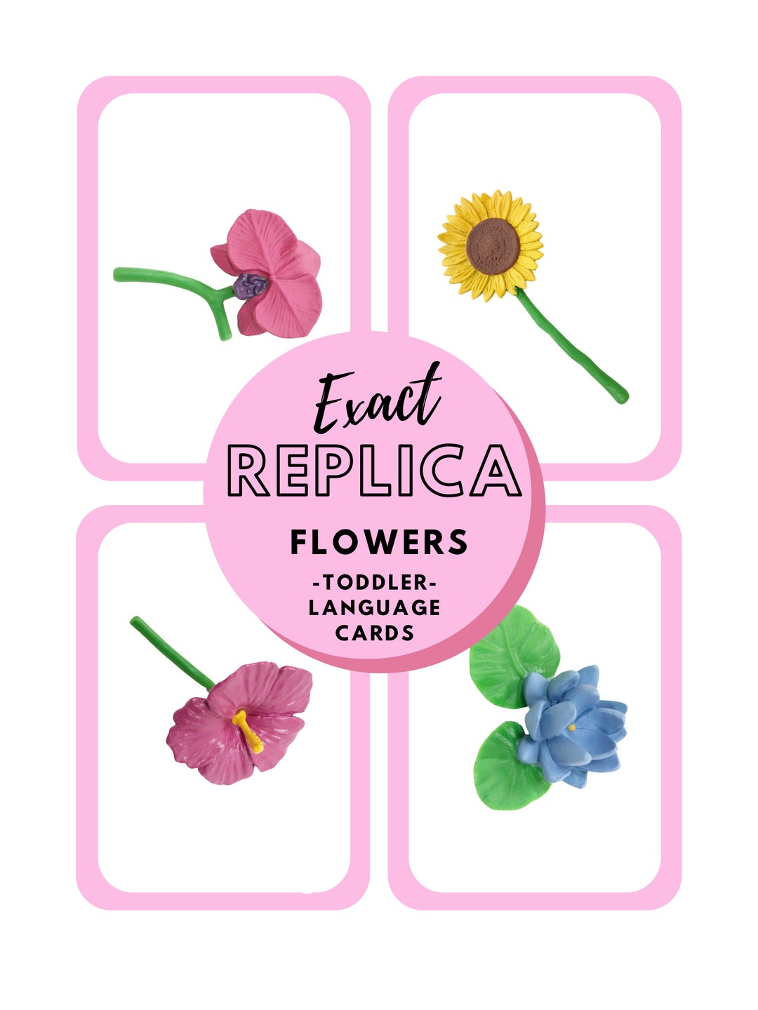 Montessori Language Cards - Flowers - Etsy