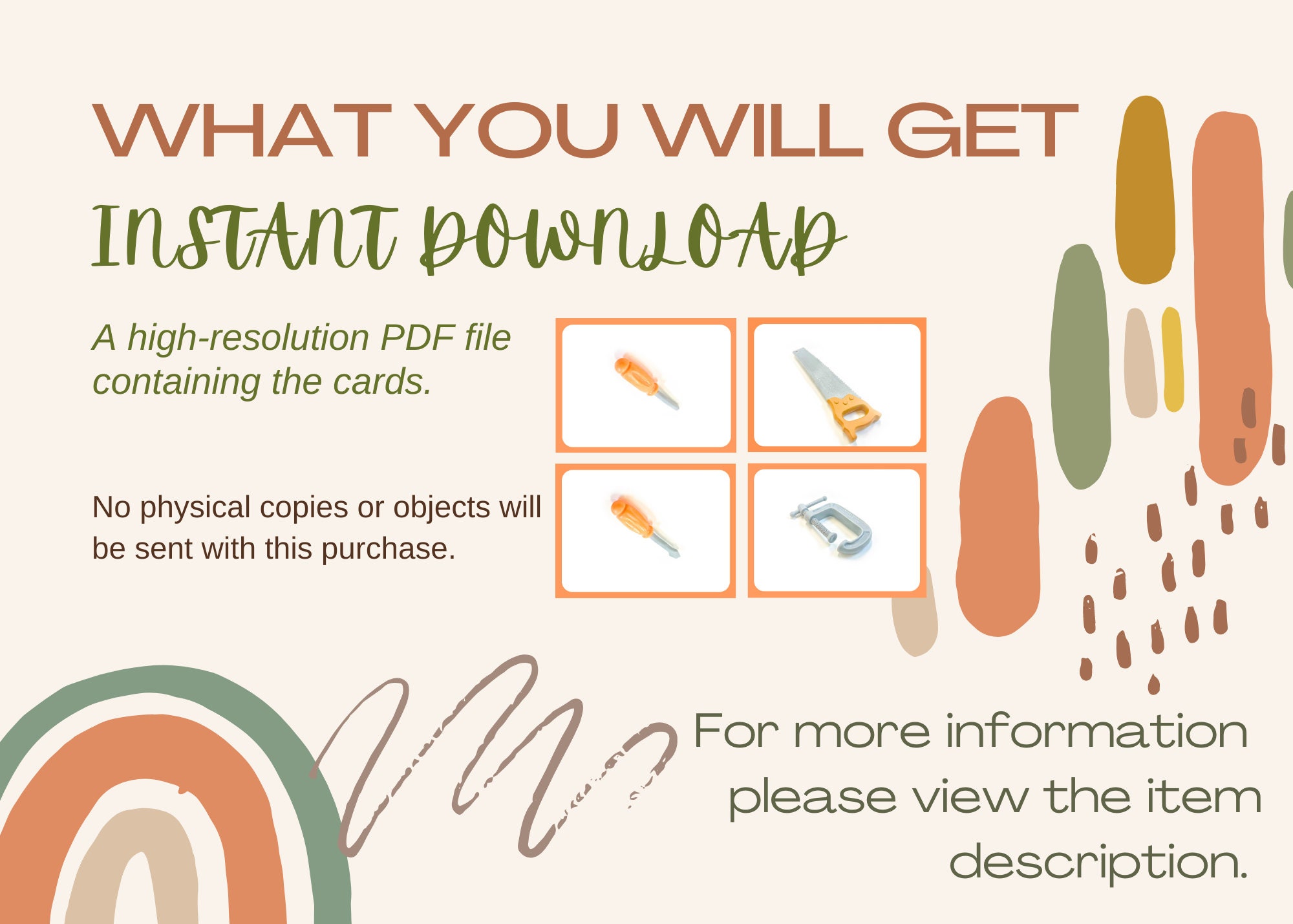 Montessori Toddler Language Cards - Tools - Etsy