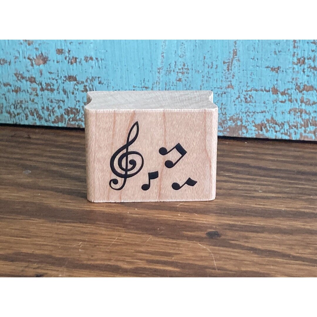 Rubber Stampede Music Notes Rubber Wooden Stamp 2002 A2587B Crafting ...