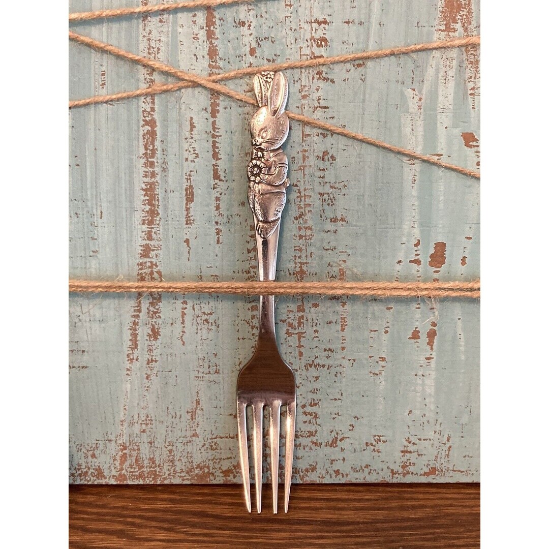 Oneida Community PETER RABBIT Stainless Youth Fork Glossy Flatware ...