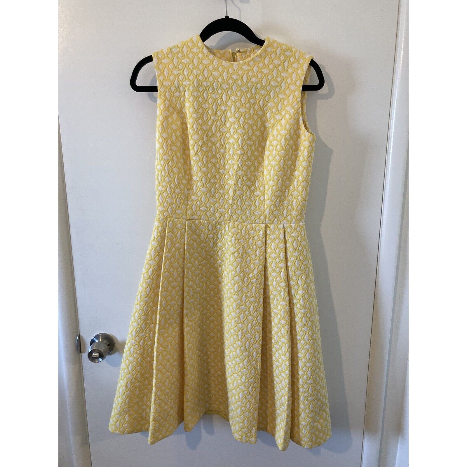 Vintage 60s Alison Ayres Mod Hippie Go Go Dress Yellow and White Size ...