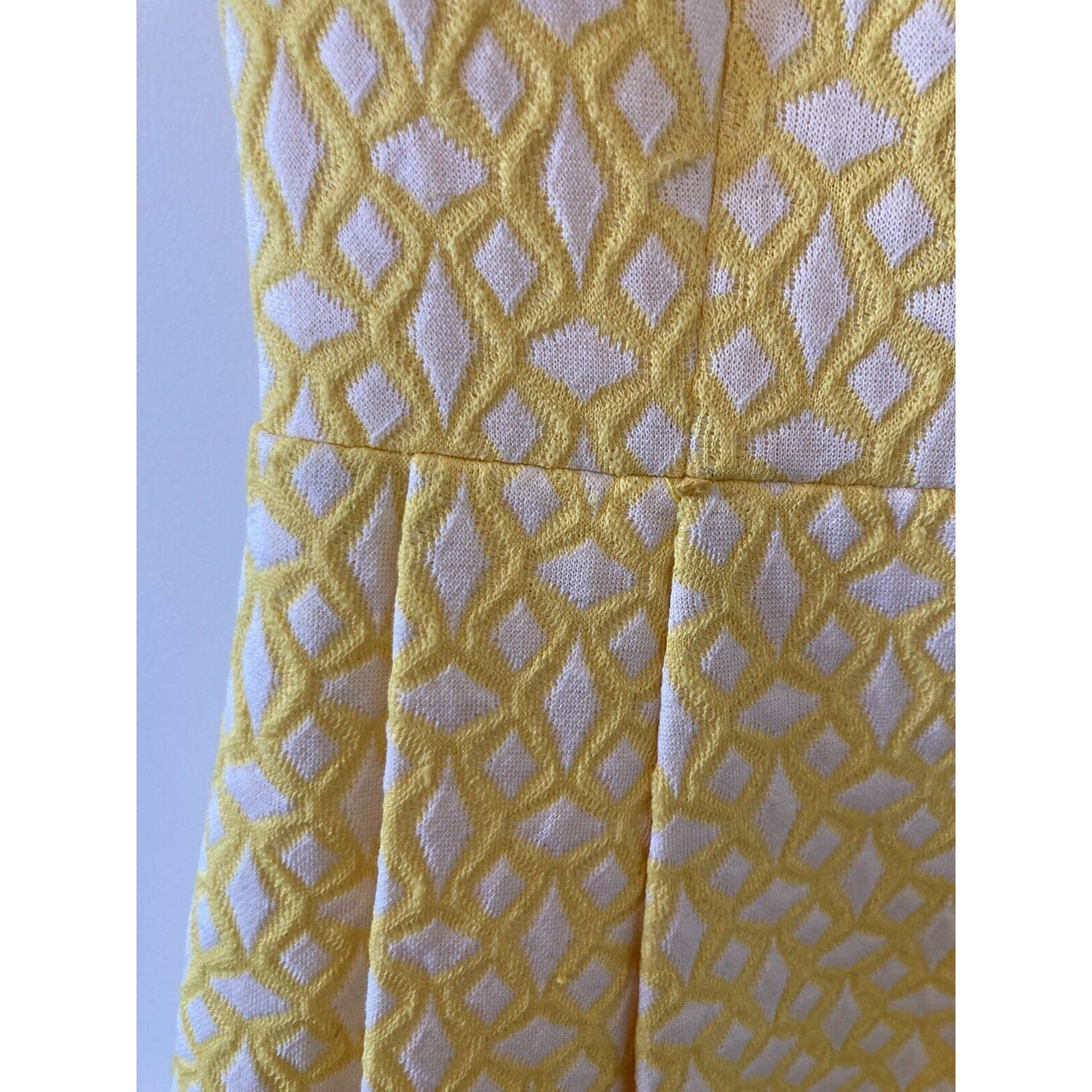 Vintage 60s Alison Ayres Mod Hippie Go Go Dress Yellow and White Size ...