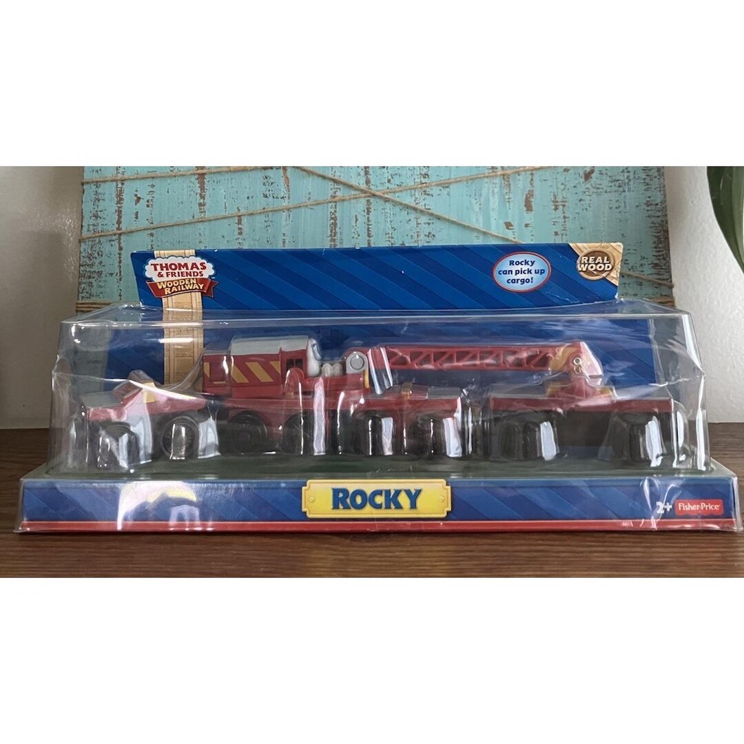 Thomas & Friends Wooden Railway Rocky W/rocky's Front Back Car Open Box ...