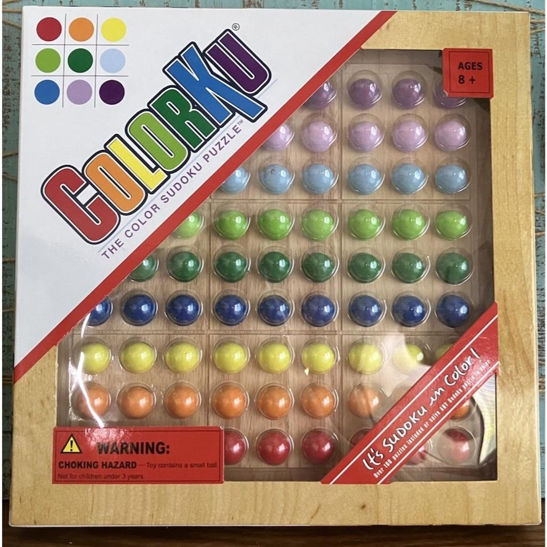 Colorku Game SUDOKU COMPLETE Mad Cave Bird 2006 Wood Wooden Board ...