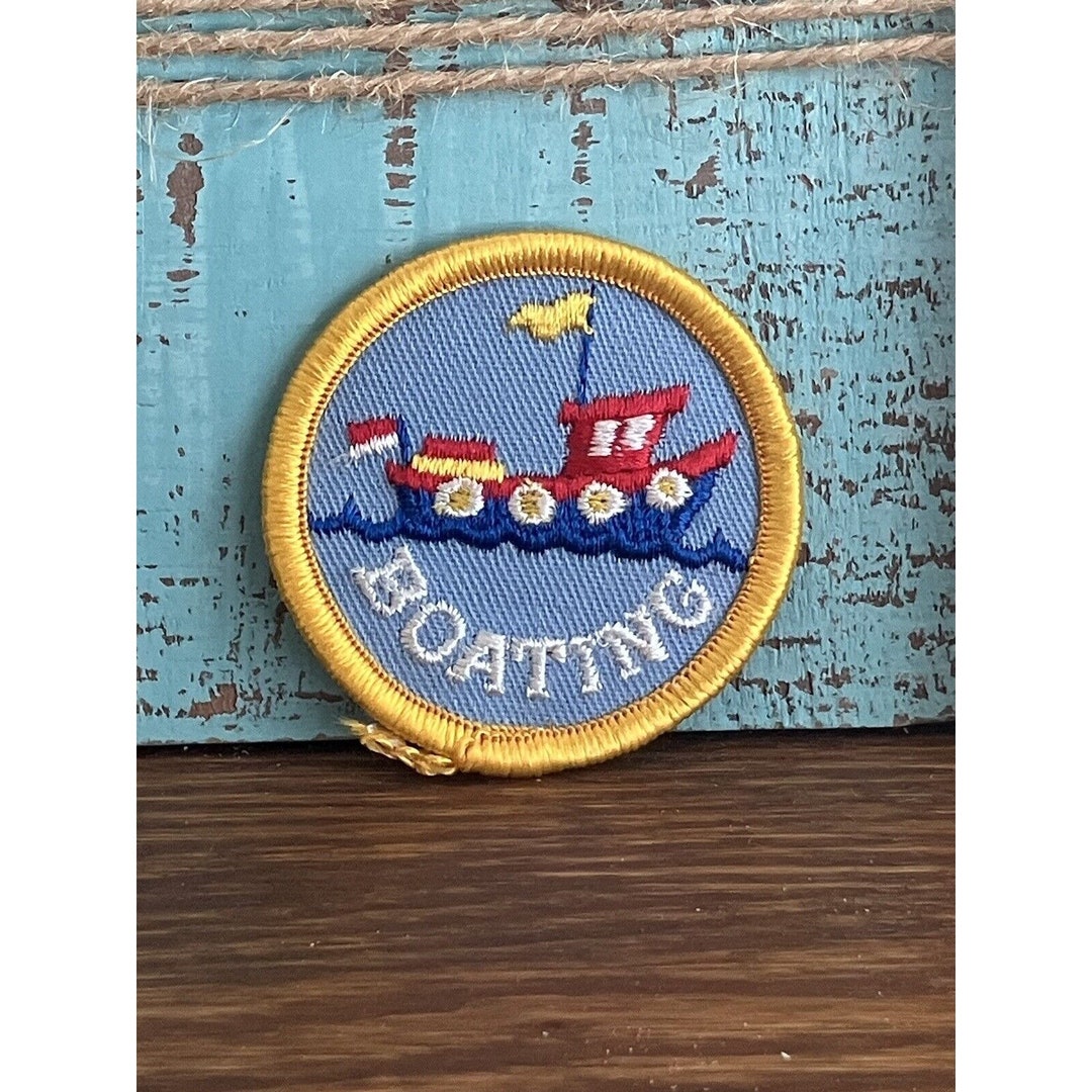 Vintage Boating Girl Scout Iron on Patch - Etsy