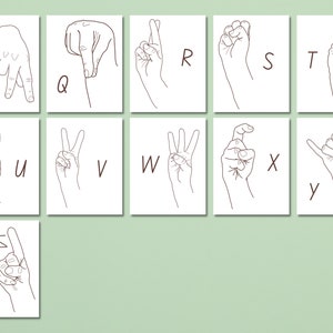 Sign Language Alphabet Flashcards| Babies Toddlers Children Learning ...