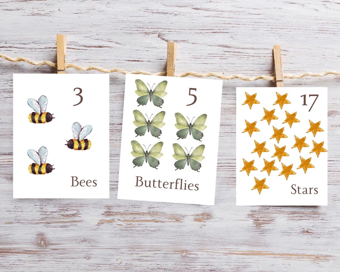 Nature Themed Counting Cards for Babies, Toddlers, and Children ...
