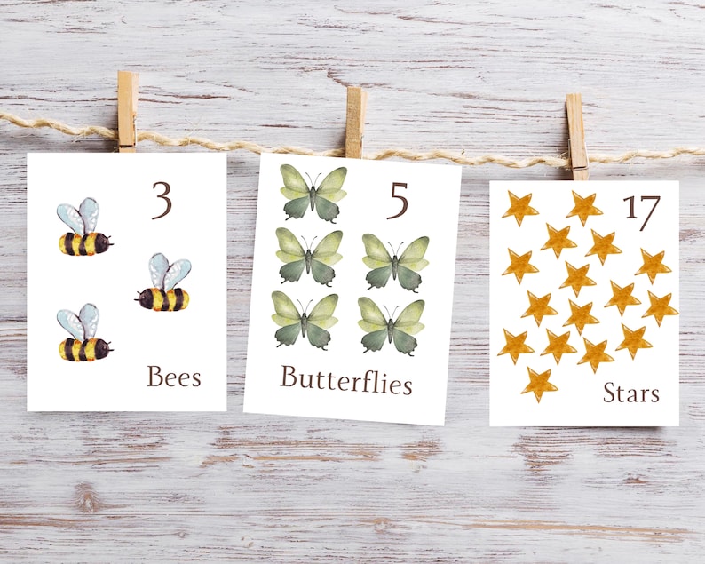 Nature Themed Counting Cards for Babies, Toddlers, and Children ...