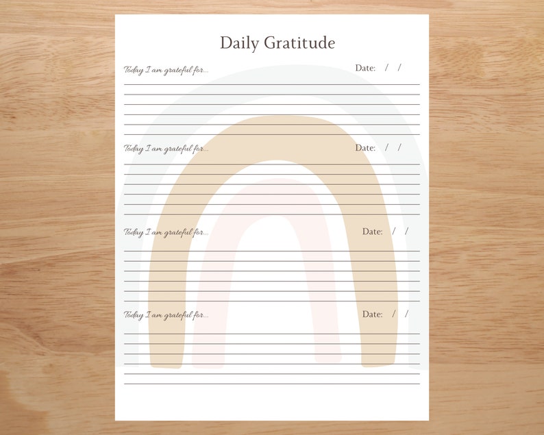 Gratitude Daily Journal Printable - Etsy
