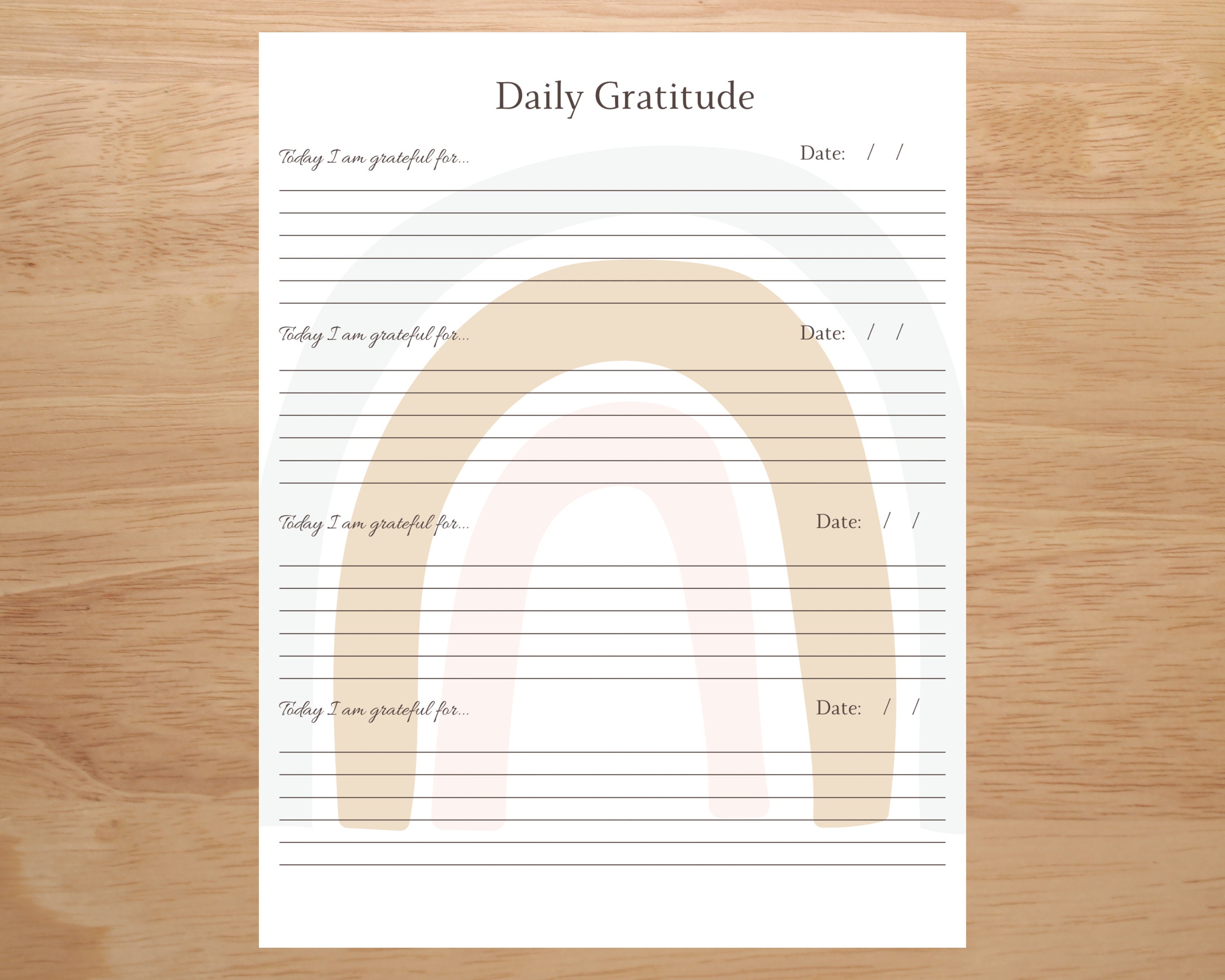 Gratitude Daily Journal Printable - Etsy