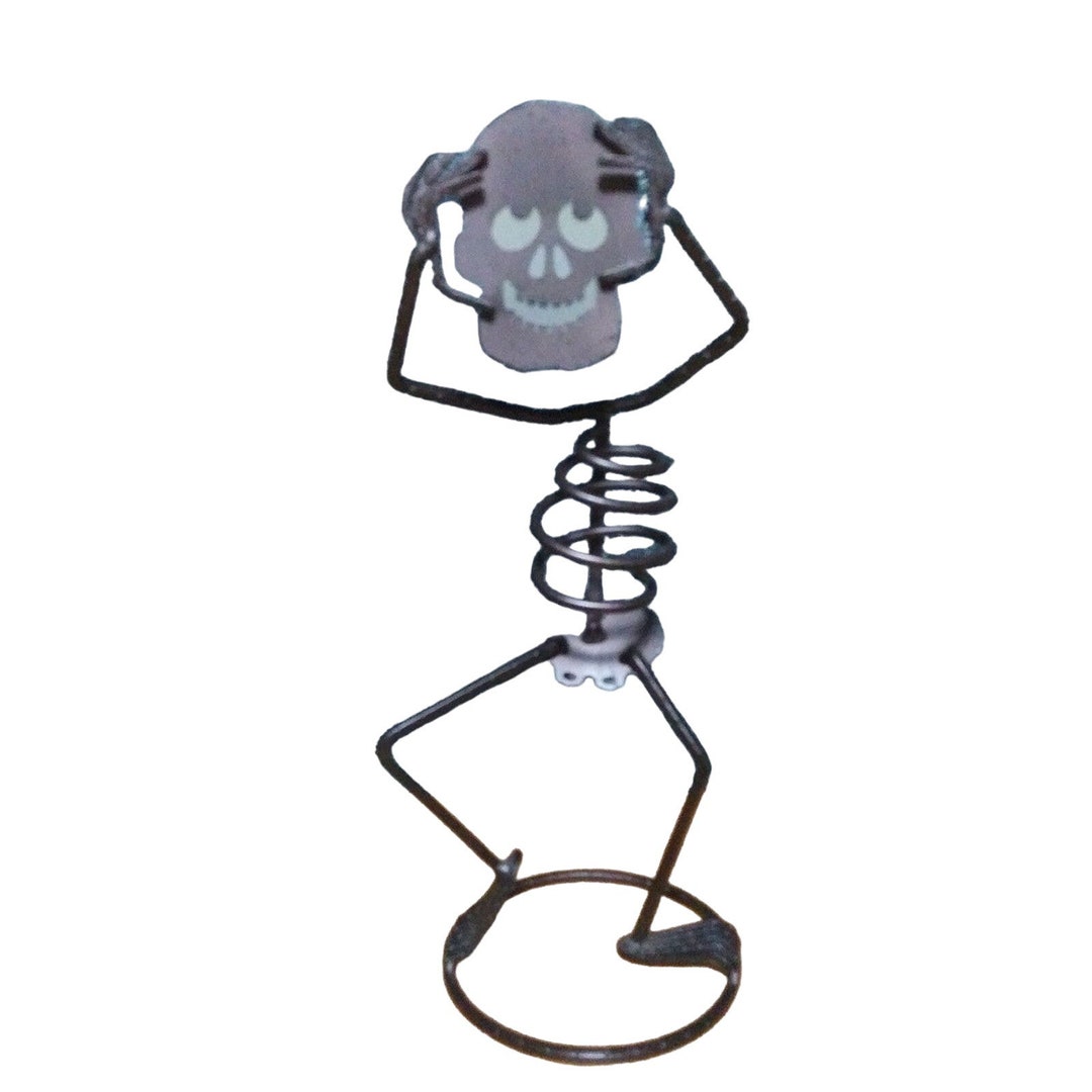 Partylite Retired Mr. Bones Metal Candle Holder Skeleton Skull ...