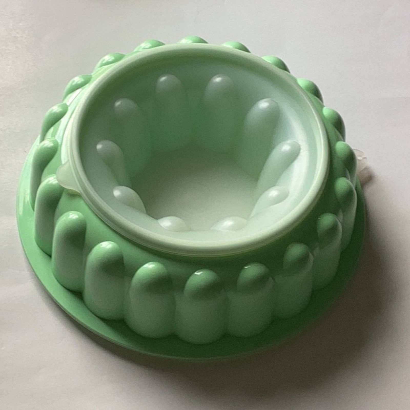 Vintage Tupperware Gelatin Jello Wreath Mold Mint Seafoam Green Jel N ...