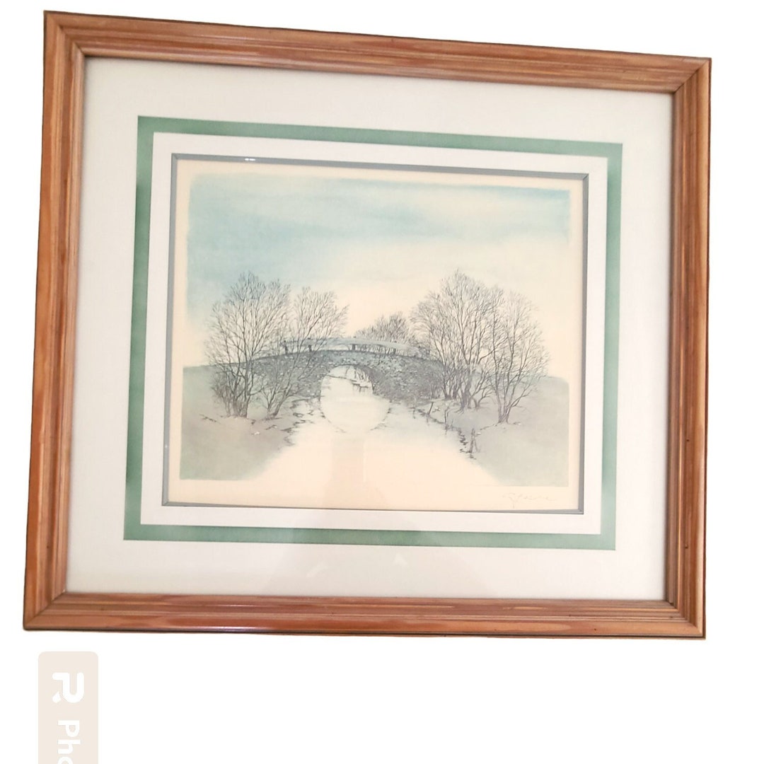 Eric Goldbeck Offset Lithograph of a Bridge, Late 20th Century - Etsy
