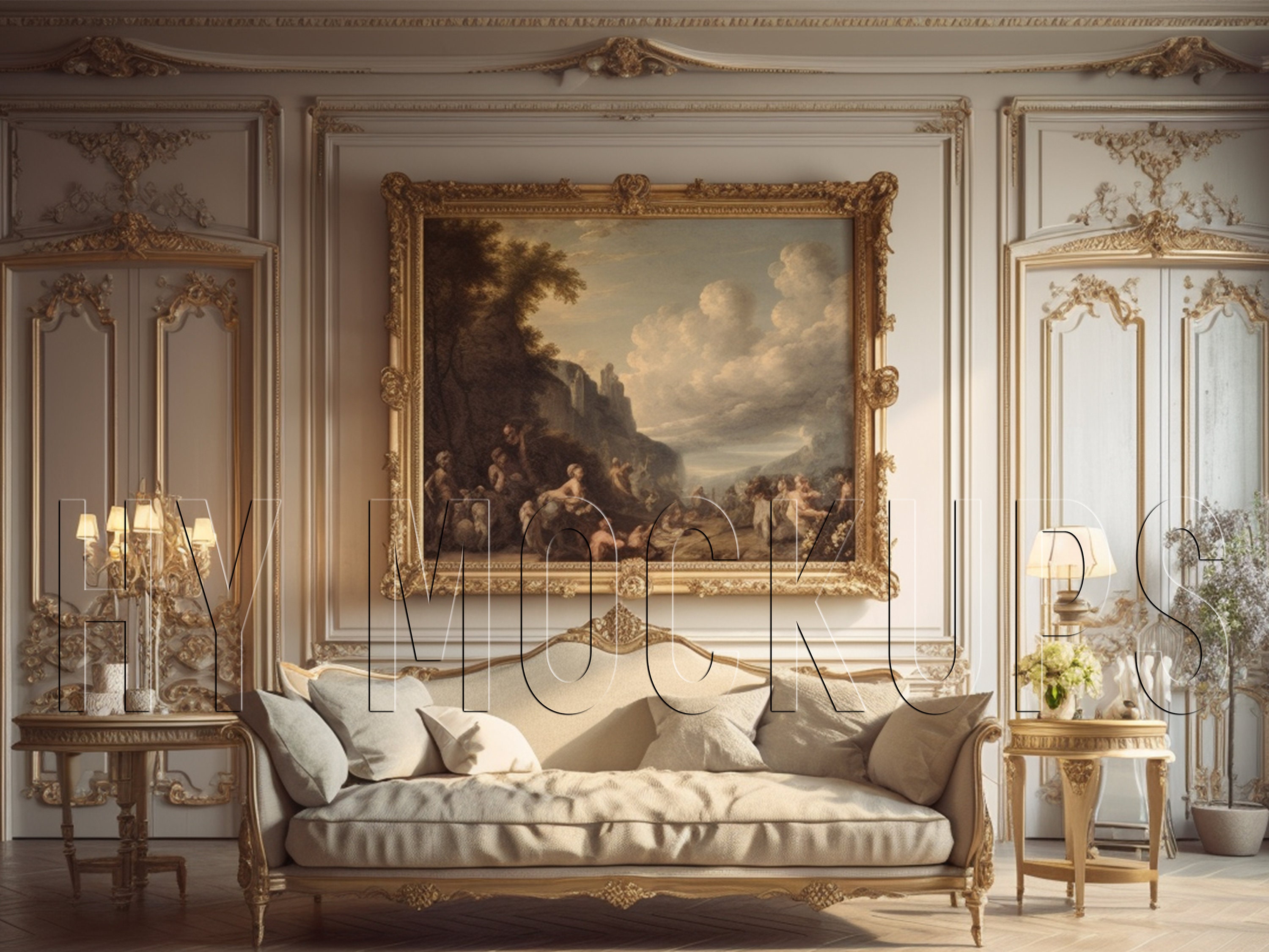 10 Luxury Palace Interior Design Frame Mockups / Royal Palace Style ...