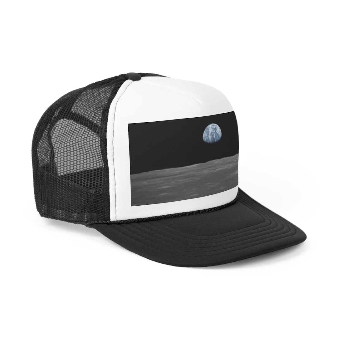 Apollo 8 Earthrise Trucker Cap, Famous Moon Photo of Earth Taken by ...