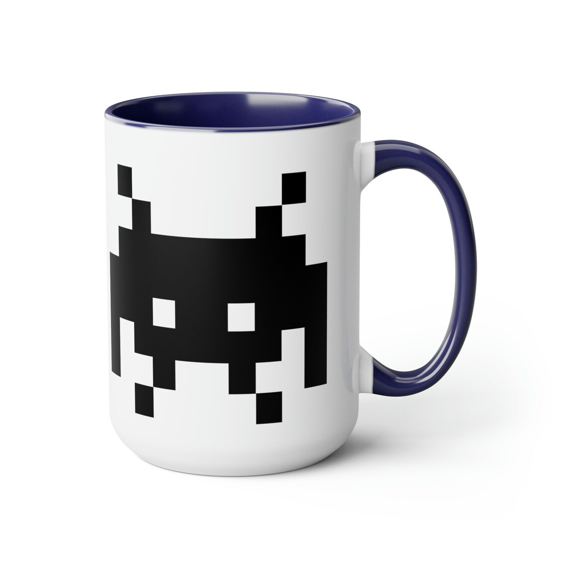 Alien Invader Retro Video Game Character Two-tone Coffee Mug, LARGE ...