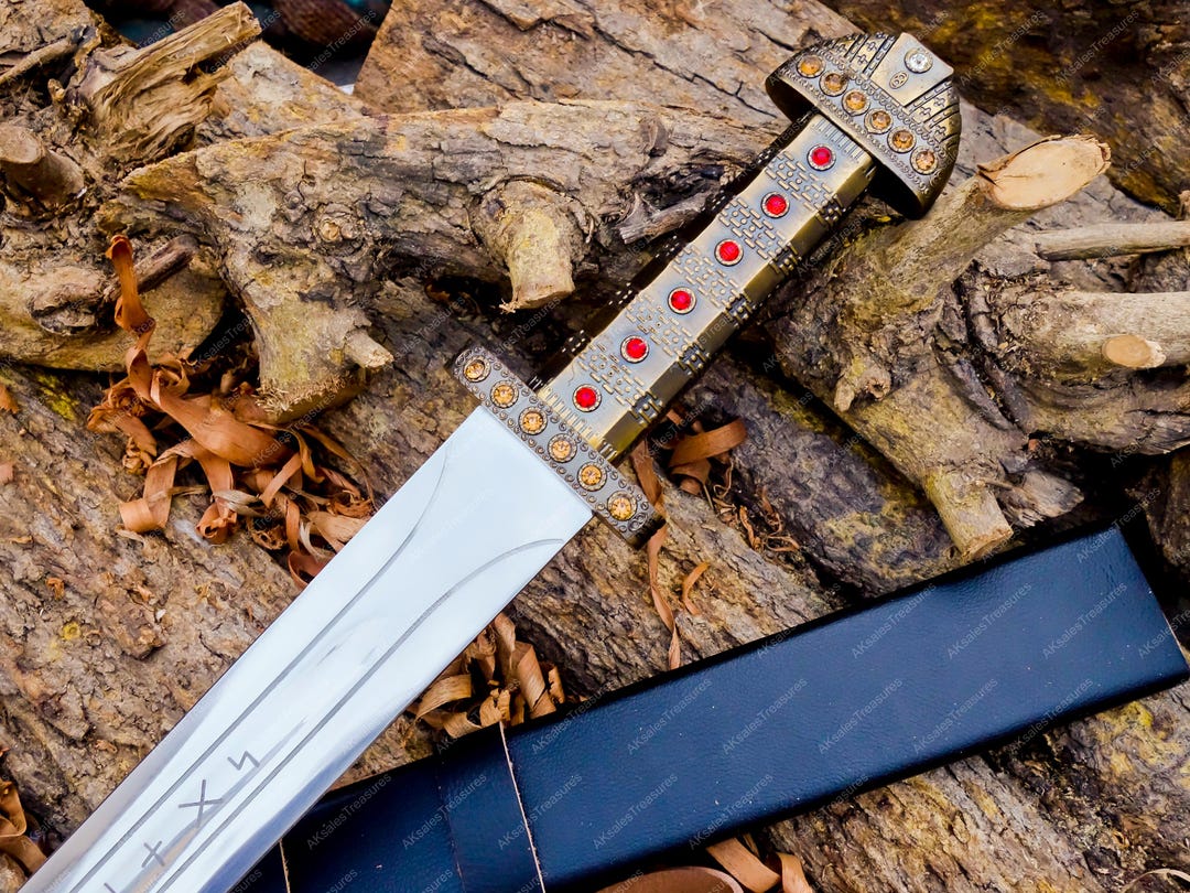 King Ragnar Lothbrok Viking Sword Handmade With Scabbard, Kings Sword ...