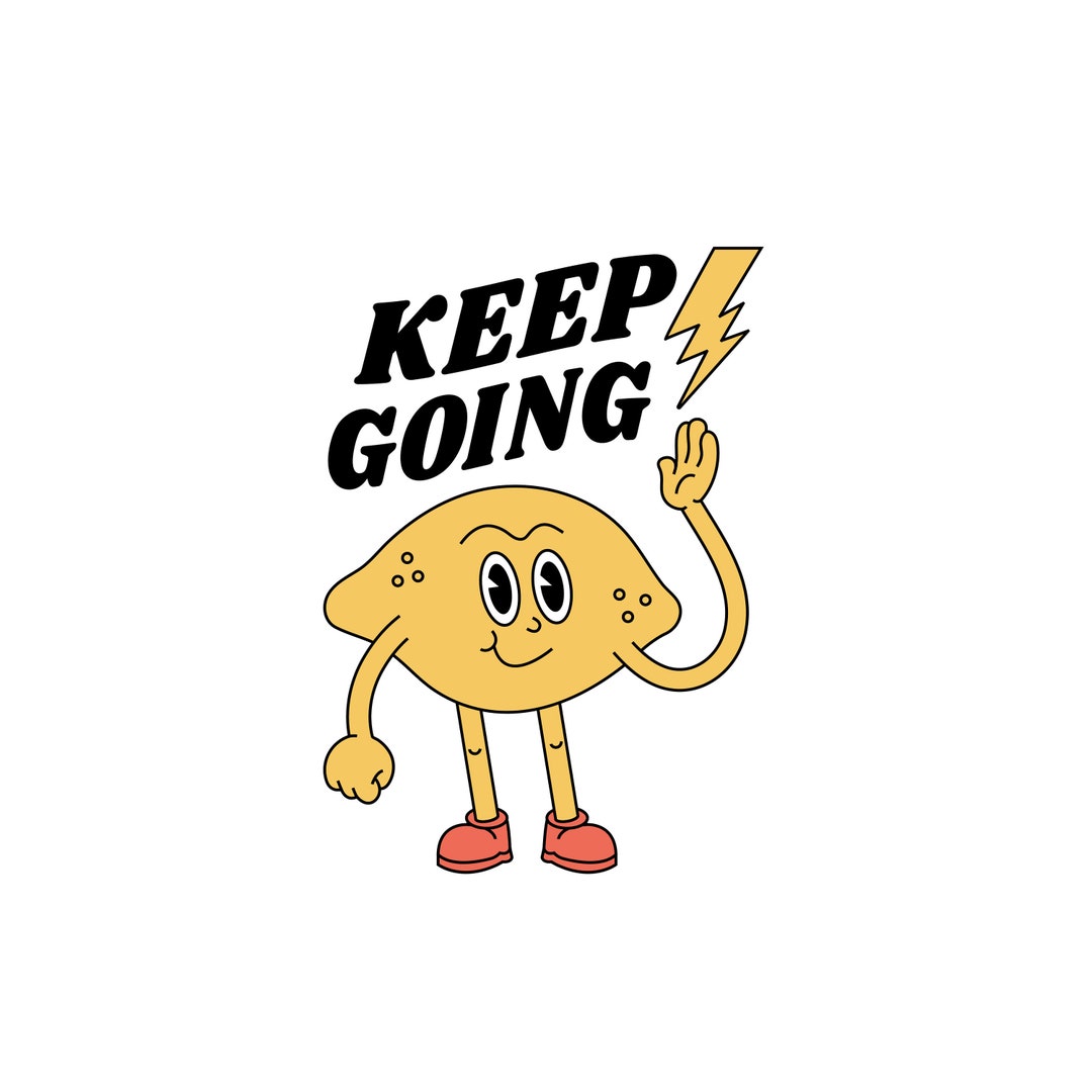 Keep Going Lemon Vinyl Die-cut Sticker - Etsy