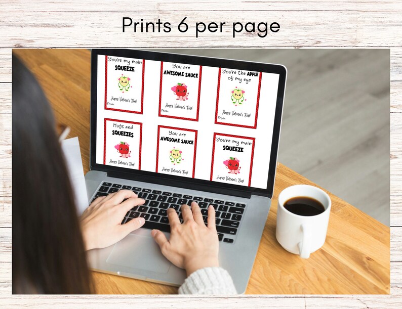 Applesauce Valentines, Classroom Valentine Gift Tags, Printable ...