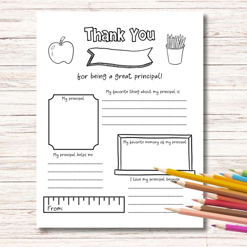 Principal Appreciation Gift, End of School Year, Thank You Principal ...