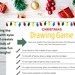 Christmas Drawing Game, Printable Christmas Drawing Challenge ...