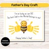 Mothers Day Handprint Craft, Bee Handprint Art, First Time Mom Gift ...