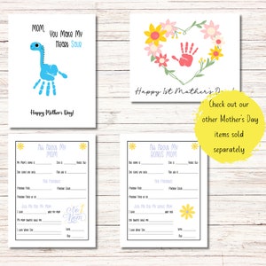 Mothers Day Handprint Craft, Bee Handprint Art, First Time Mom Gift ...
