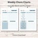 Chore Chart Printable, Daily Chore Chart, Couples Chore Chart, Family ...