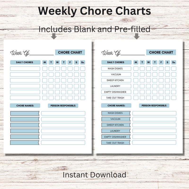 Chore Chart for Couples - Etsy