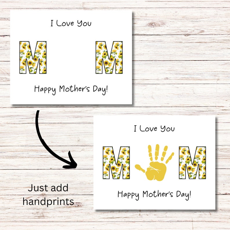 Mother's Day Printable, Mom Handprint Art, Mother's Day Handprint Craft ...