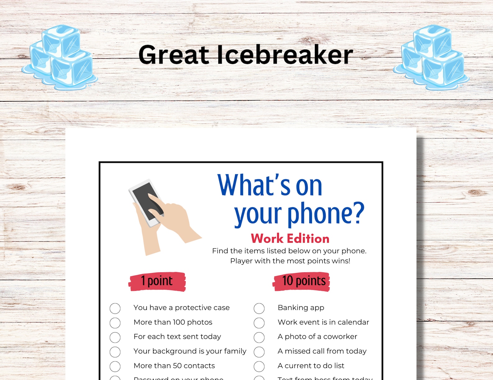 What's on Your Phone Work Edition, What's in Your Phone Game, Office ...