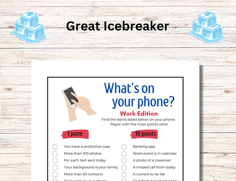 What's on Your Phone Work Edition, What's in Your Phone Game, Office ...