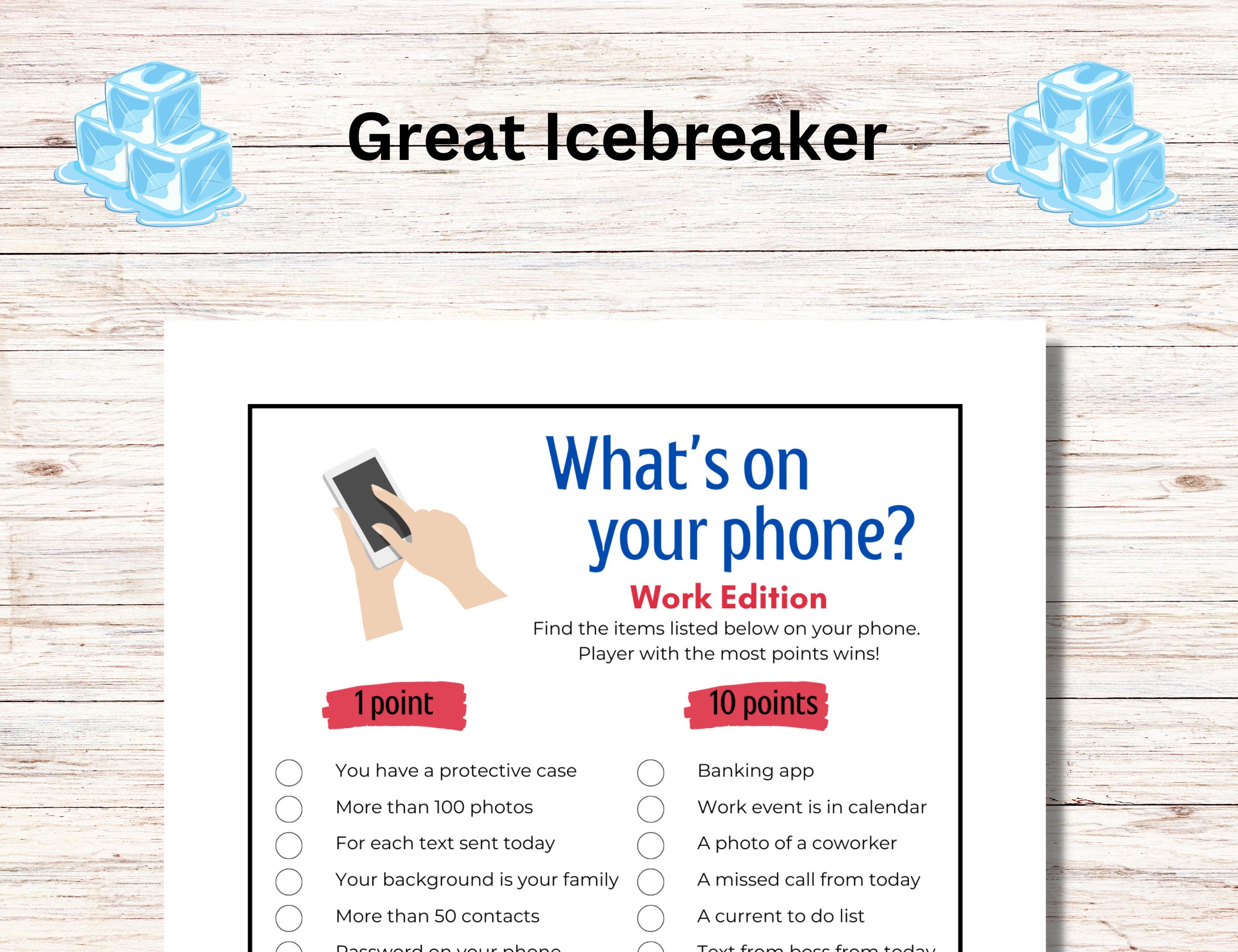 What's on Your Phone Work Edition, What's in Your Phone Game, Office ...